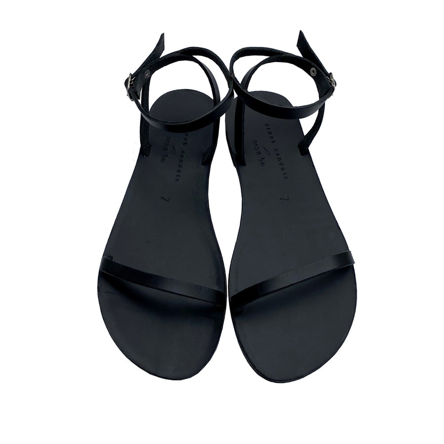 LIBA SANDALS ALL BLACK – Greek Sandals Official