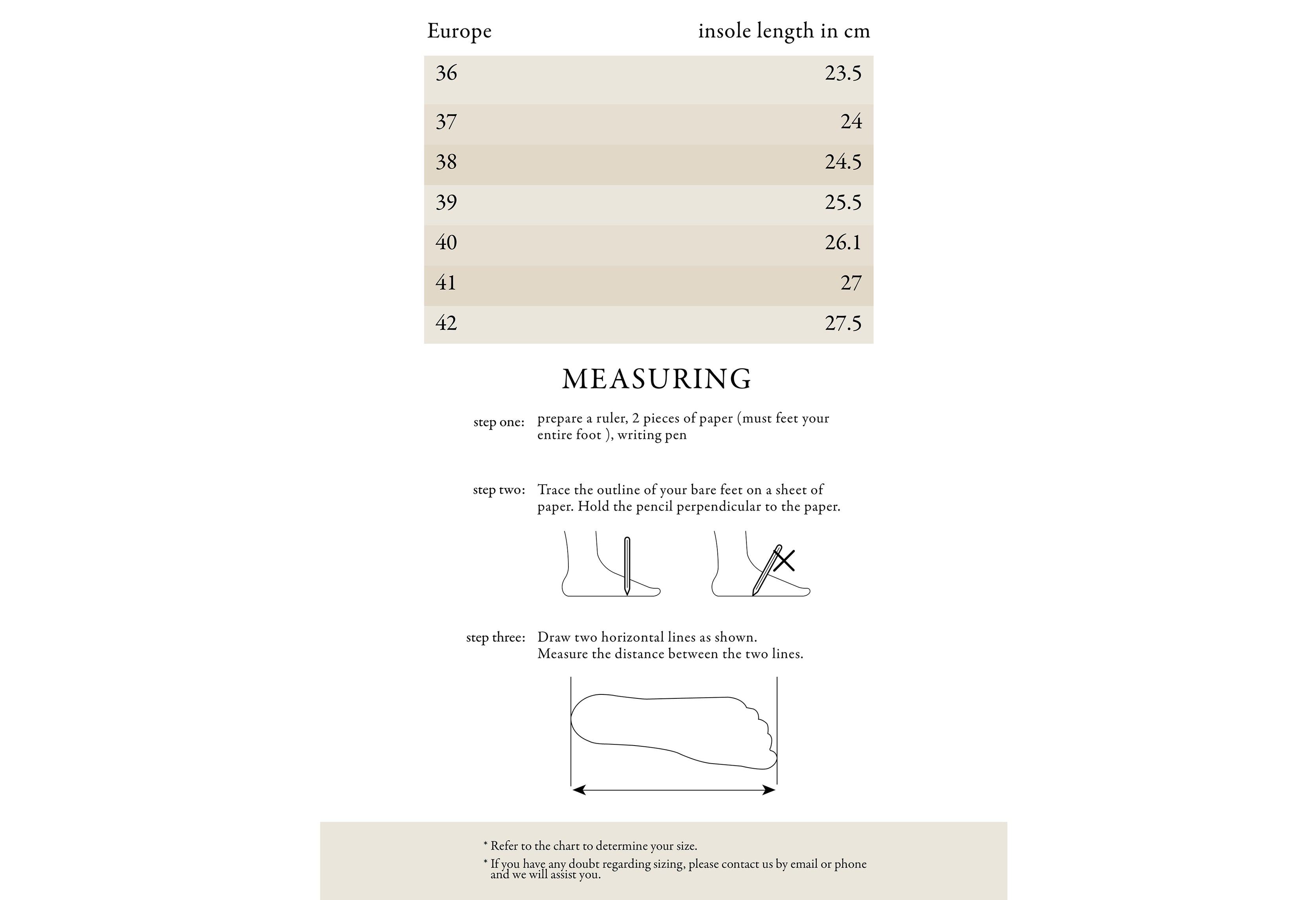 Size Guide – Greek Sandals Official